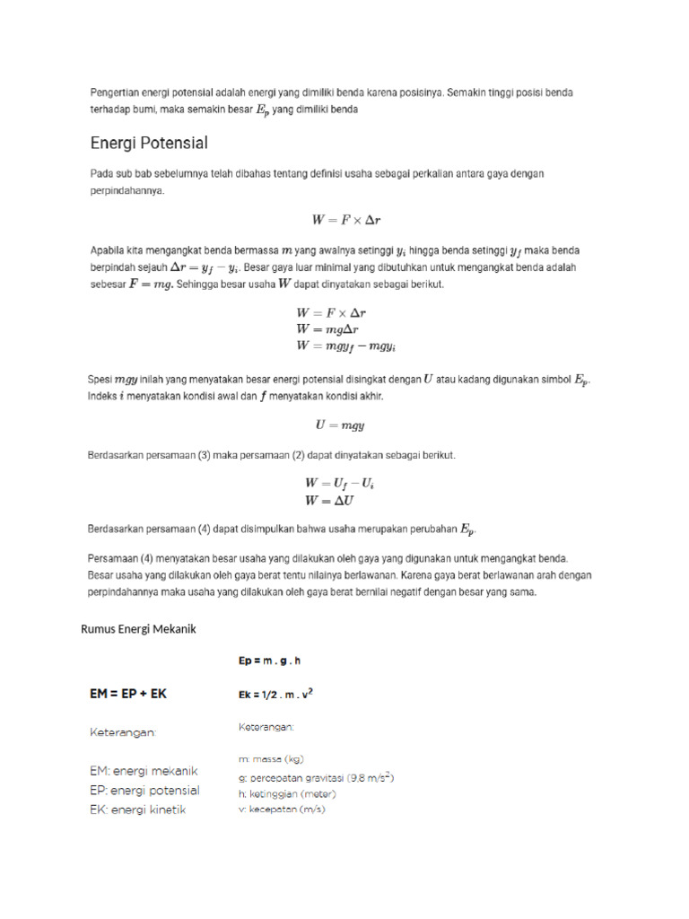 Soal Olim Science Energi | PDF