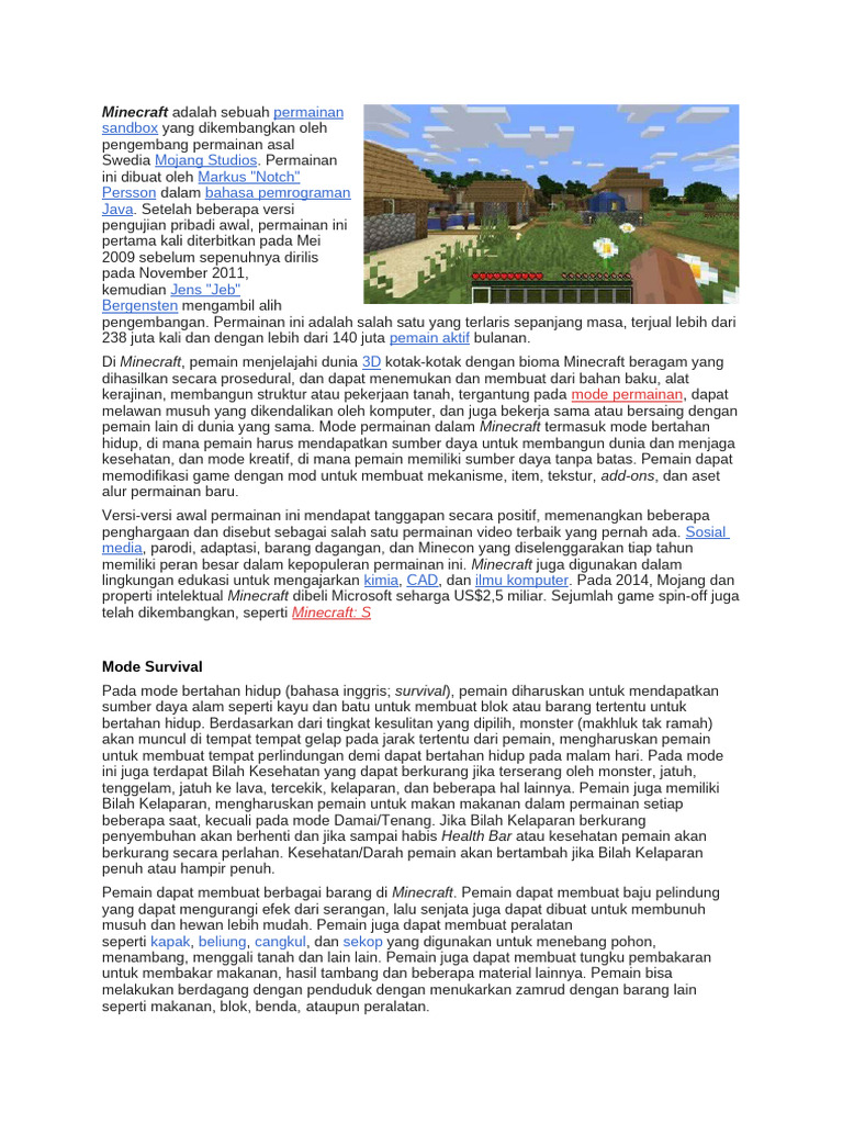 Panduan Lengkap Mode Minecraft | PDF