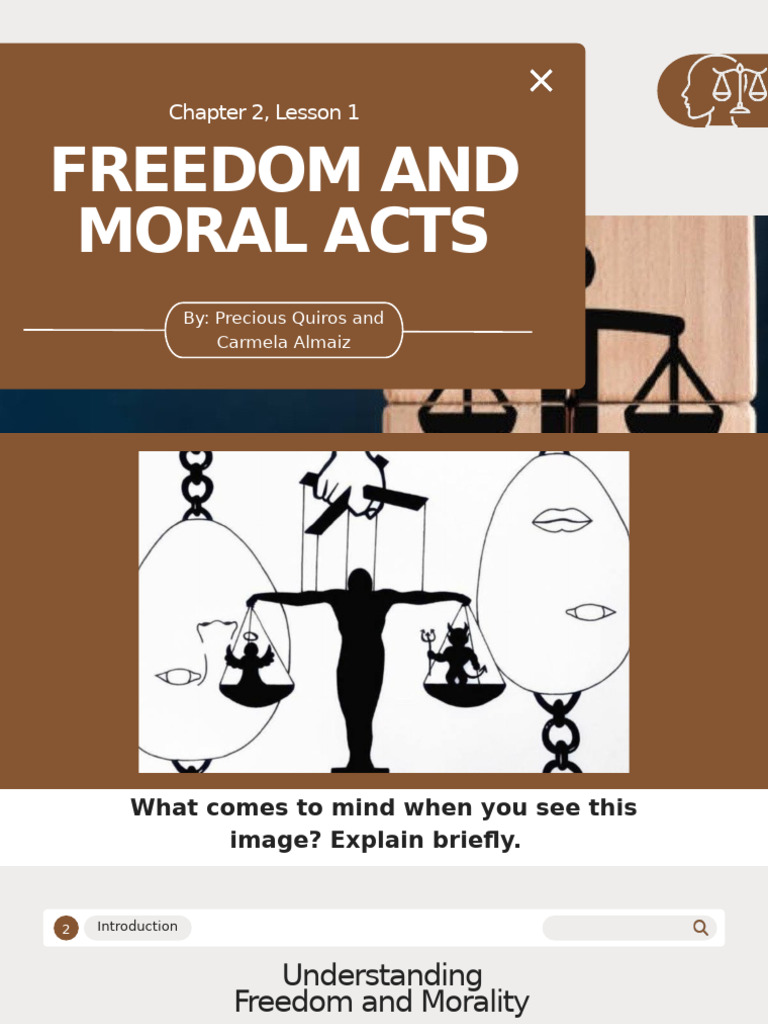 Lesson 1 Freedom in Morality | PDF | Immanuel Kant | Liberal Arts Education