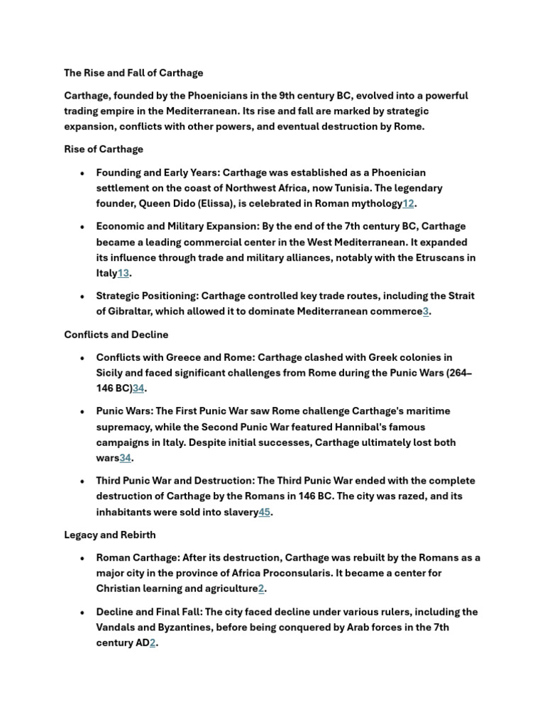 The Rise and Fall of Carthage | PDF