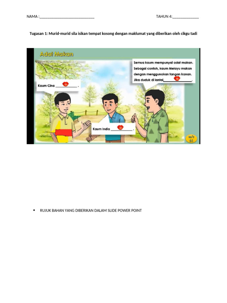 Latihan Bm Tahun 4 Lengkapkan Dialog | PDF