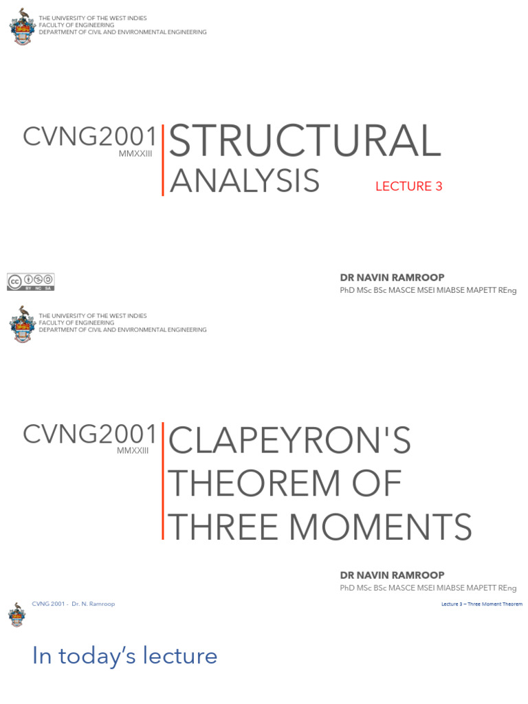 Clapeyron's Three Moment Theorem | PDF