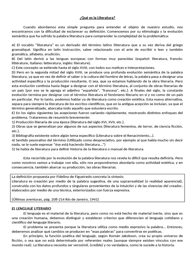 ¿Qué Es La Literatura? | PDF | Palabra | Los símbolos