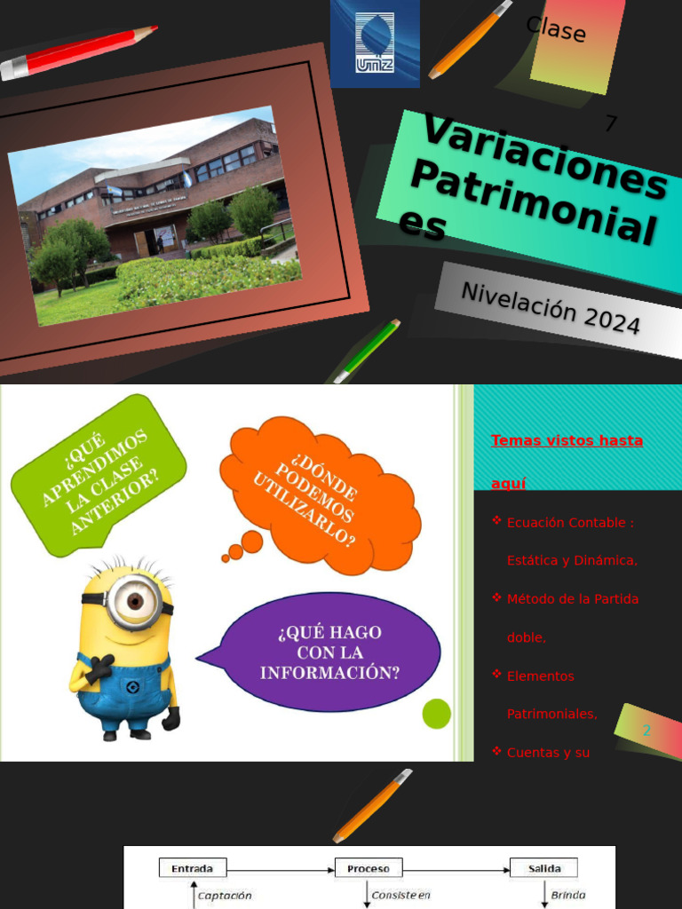 Clase N° 7. Variaciones patrimoniales | PDF | Valor neto | Contabilidad