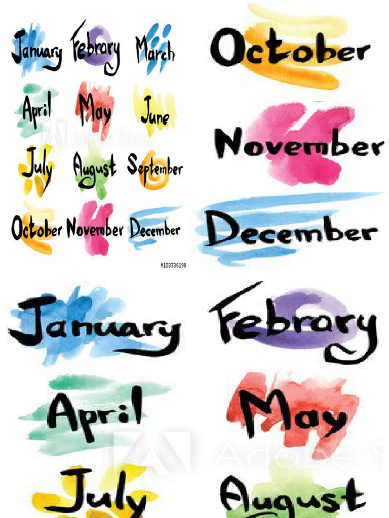 Months of The Year | PDF