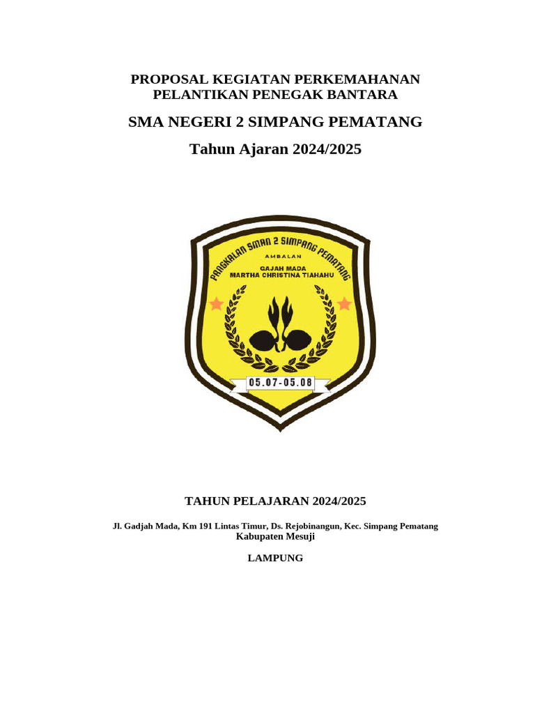 Proposal Kegiatan Pramuka | PDF
