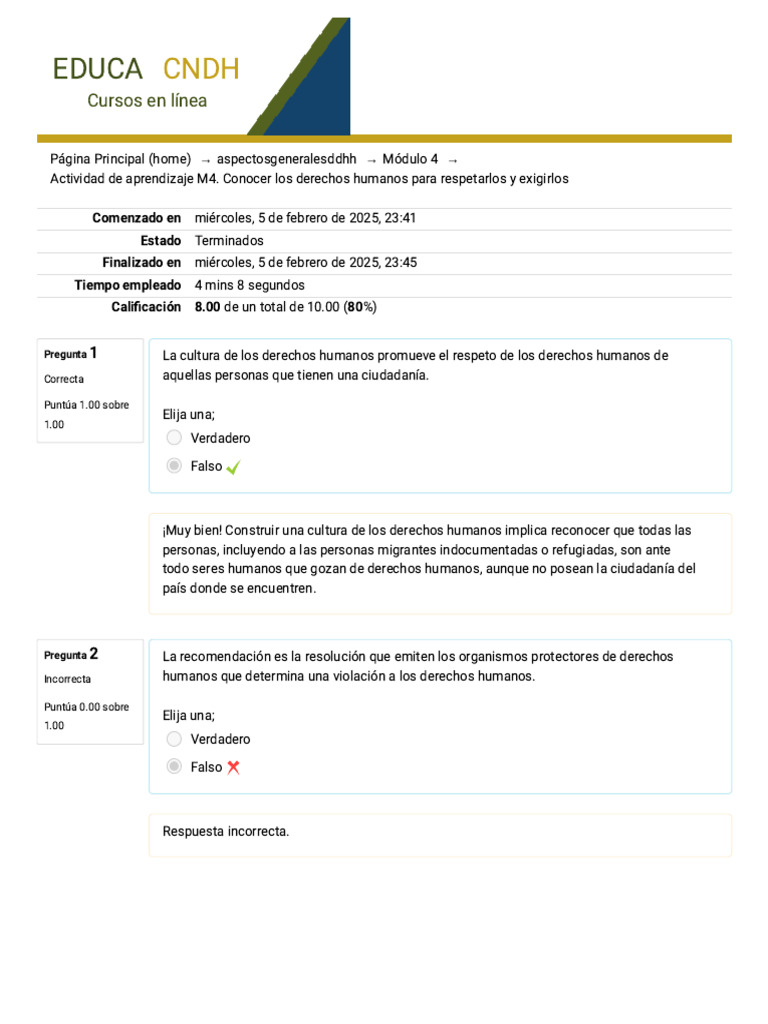 Actividad de Aprendizaje M4. Conocer Los Derechos Humanos para ...