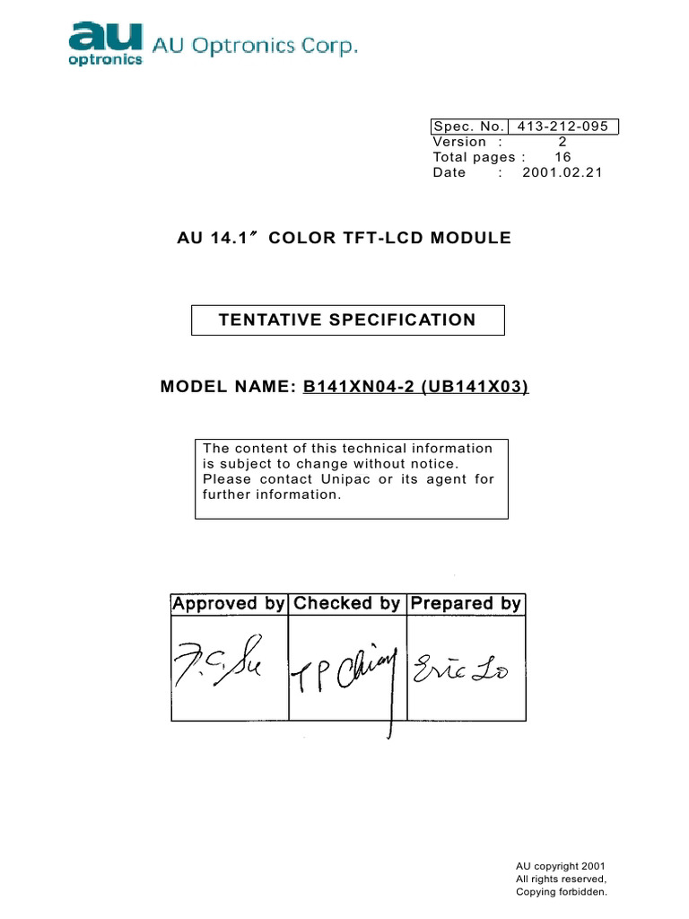 LCD Datasheet | PDF