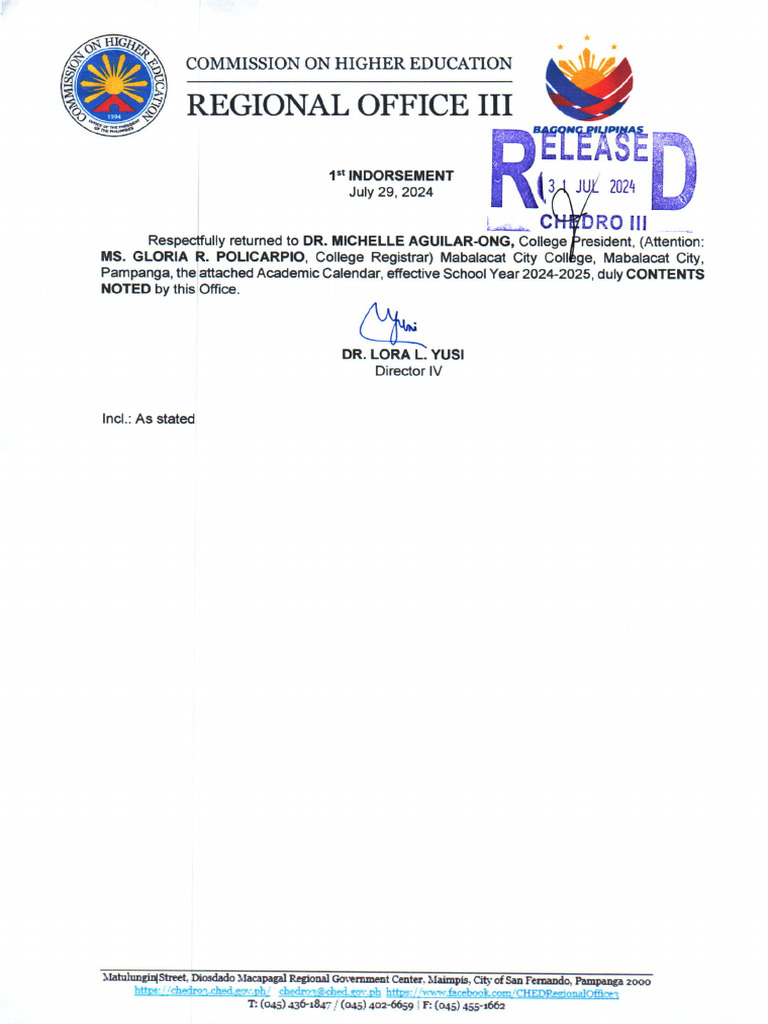 School Calendar AY 2024 2025 | PDF