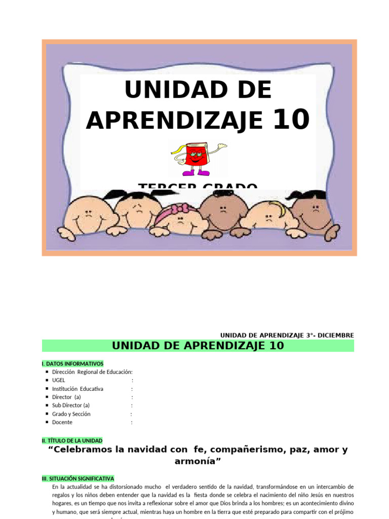 UNIDAD DE APRENDIZAJE 3° - DICIEMBRE | PDF | Investigación cuantitativa | Aprendizaje