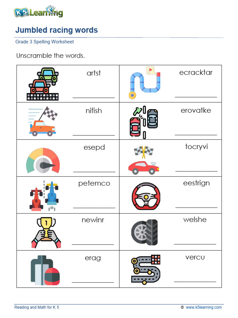 Grade 3 Jumbled Spelling Words Wew | PDF