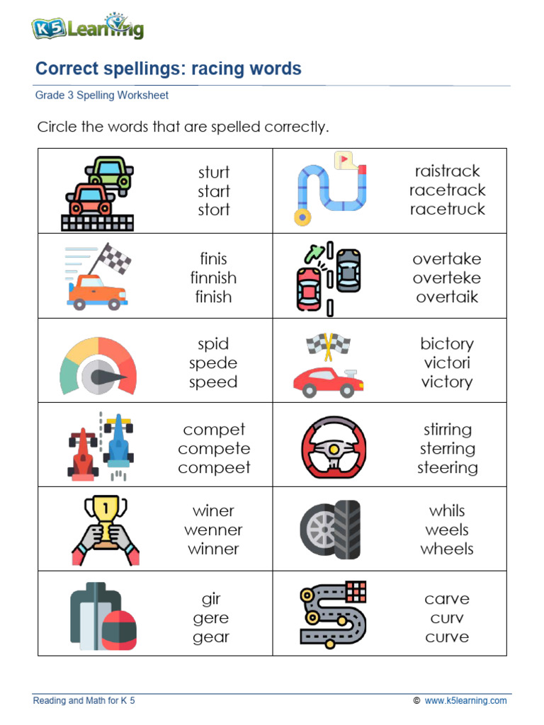 Grade 3 Correct Spelling Word 7wg | PDF