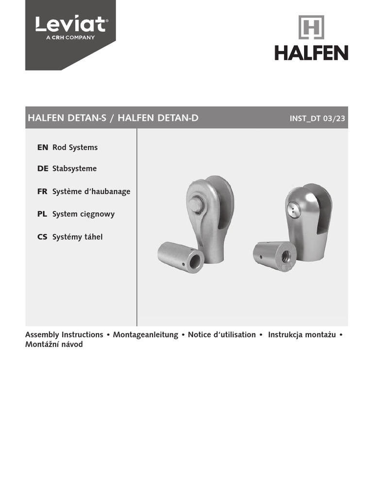 Halfen-Detan Installation Instructions - EN | PDF | Nut (Hardware) | Screw