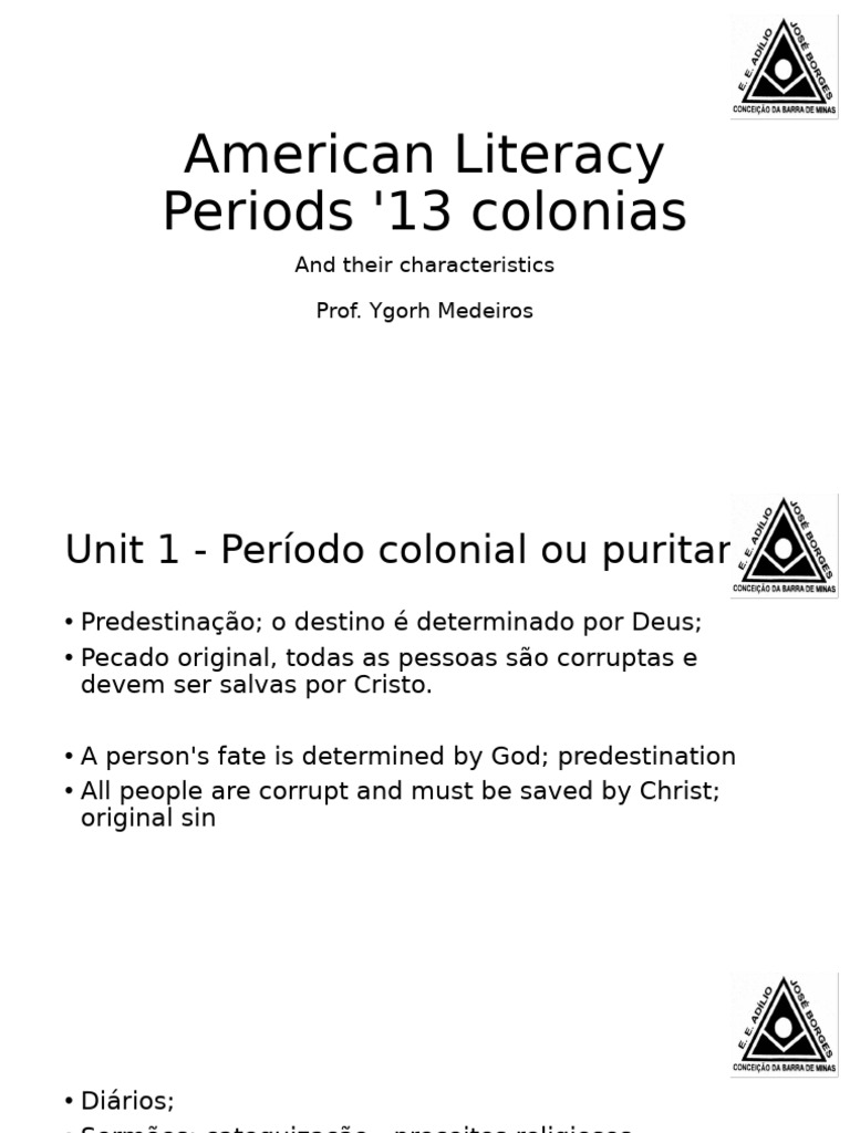 Overview of American Literary Periods | PDF | Henry David Thoreau ...