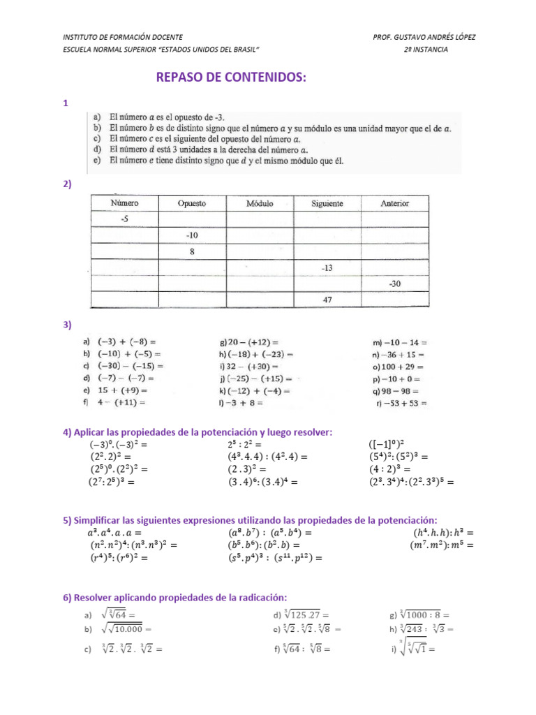 TP Repaso de Contenidos | PDF