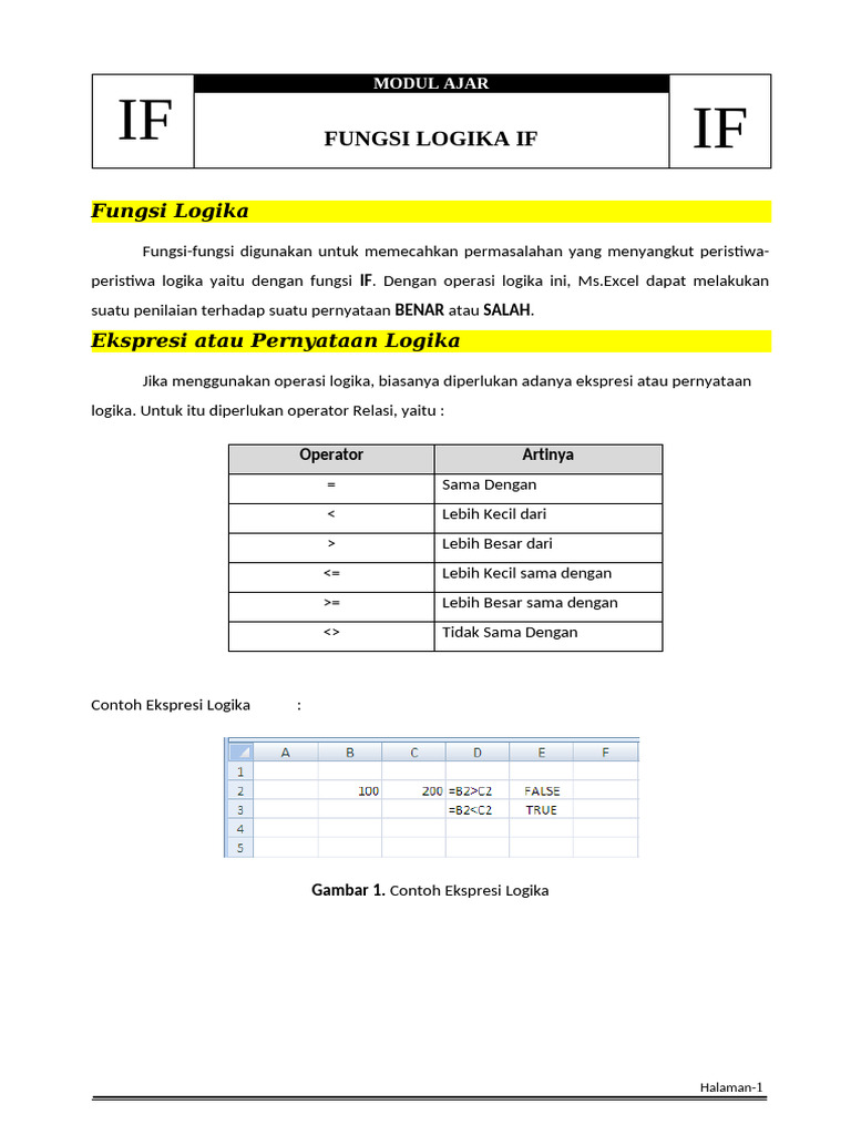 Fungsi Logika If | PDF