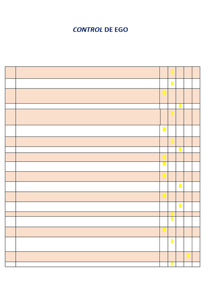 CONTROL DE EGO | PDF