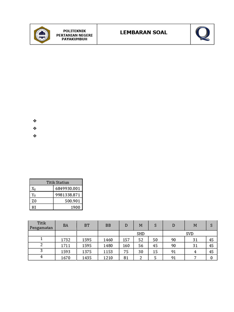 Contoh Soal UAS TPP PP 2024 Praktek | PDF
