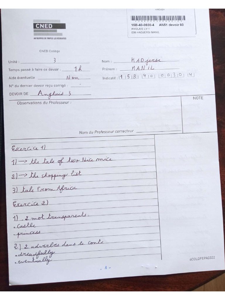 Dev 3 Anglais | PDF