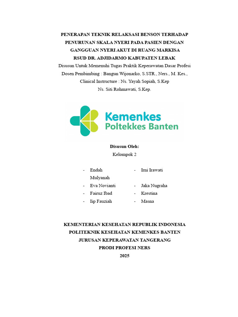 Ebp - Relaksasi Benson | PDF