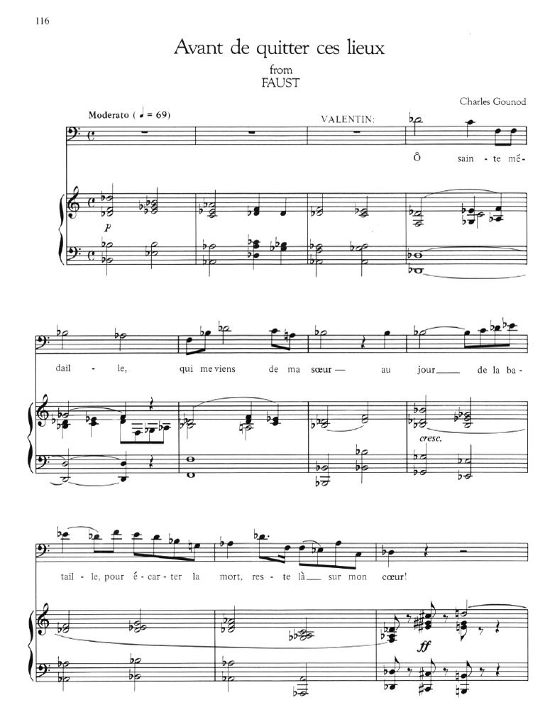 Faust Avant de Quitter Ces Lieux | PDF