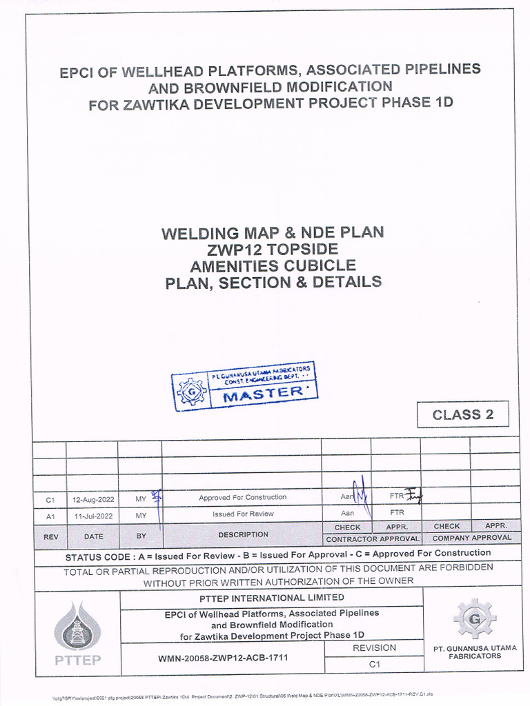 WMN-20058-ZWP12-ACB-1711 - Rev.C1 - Welding Map & NDE Plan ZWP12 ...