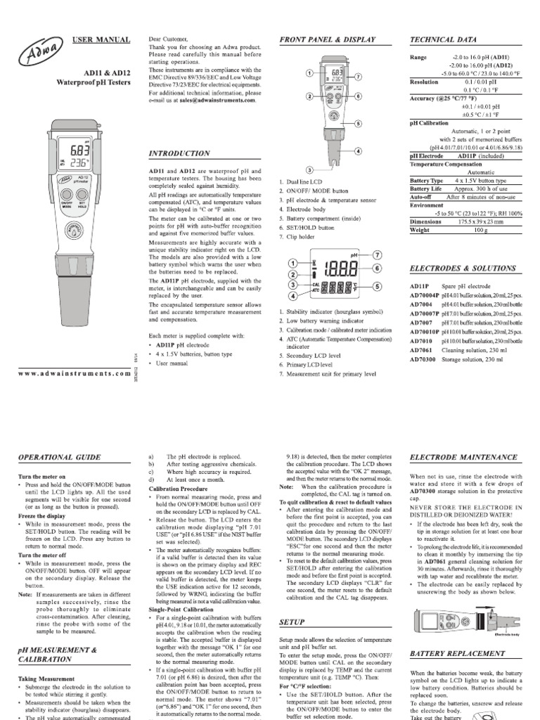 Manual PH Metro | PDF