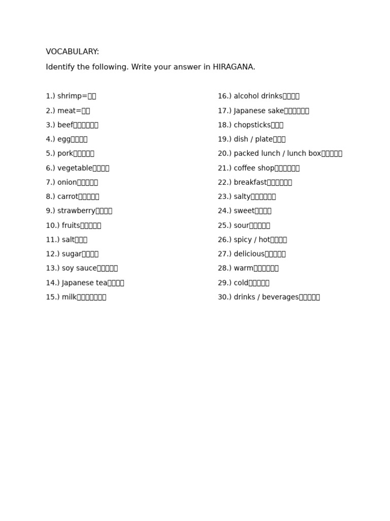 Vocabulary-Quiz 2 | PDF