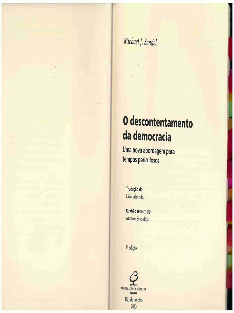 Sandel - O descontentamento da democracia - Cap 4 | PDF