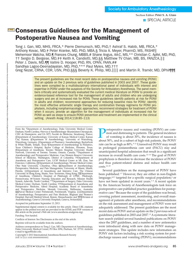 Consensus Guidelines For The Management Of.13 | PDF | Anesthesia | Opioid