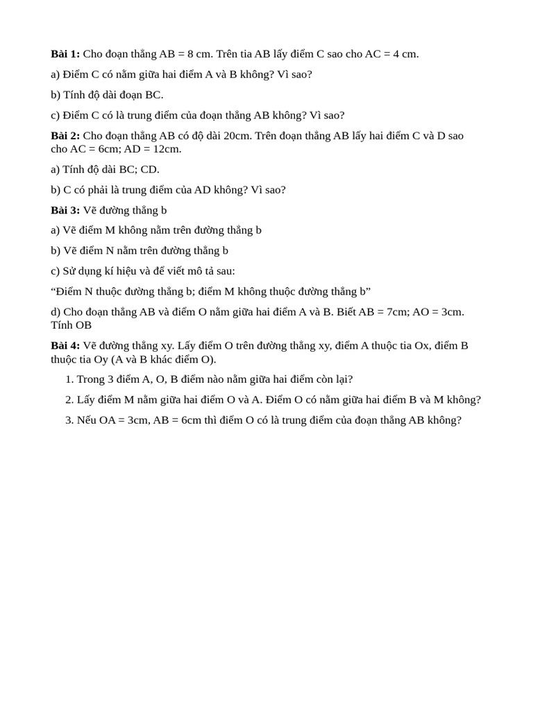 4 B . Bài Hình HKII - Toán 6 | PDF