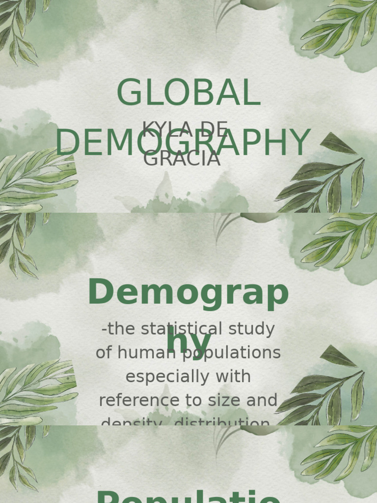 Lesson 8 - Global Demography | PDF