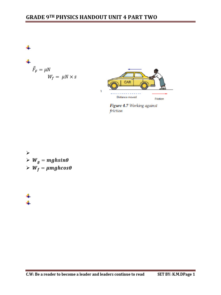 Grade 9 Physics Handout Unit 4 | PDF | Collision | Momentum