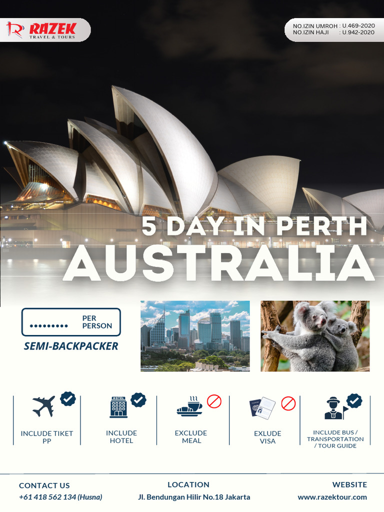 Paket Wisata 5 Hari di Perth | PDF