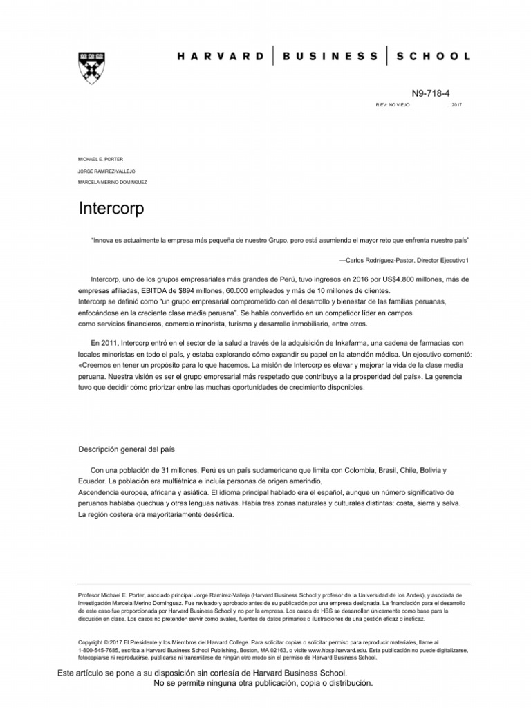 Español Intercorp | PDF | Perú | Pequeñas y medianas empresas