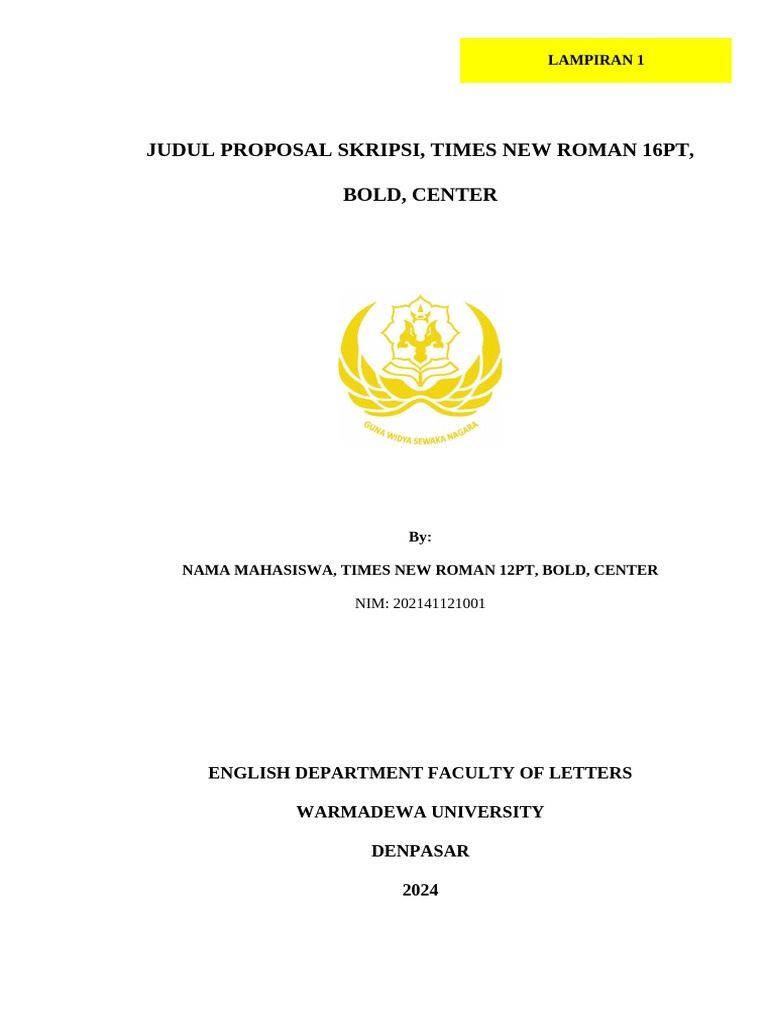Template - Proposal Skripsi | PDF