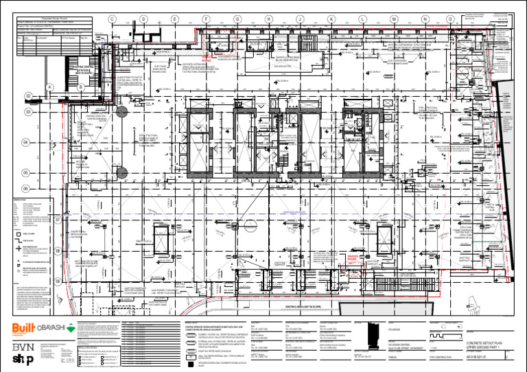 Ar-31b-G01-01 (U) Concrete Setout Plan Upper Ground Part 1 | PDF