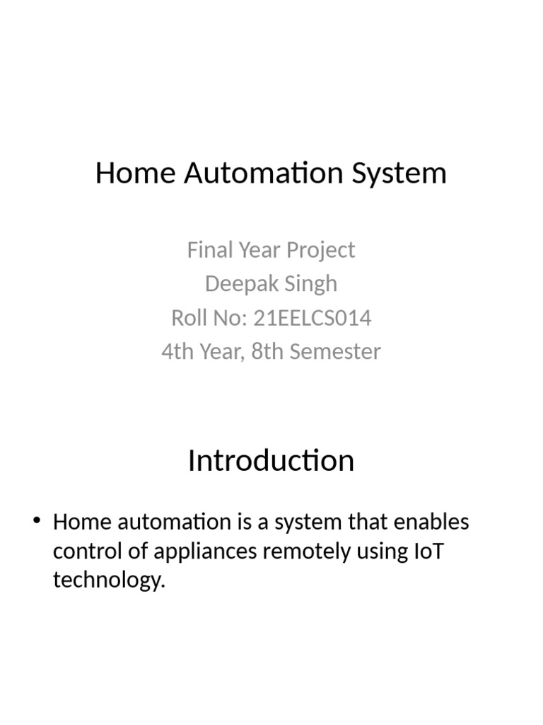 Home Automation System Overview | PDF | Home Automation | Automation