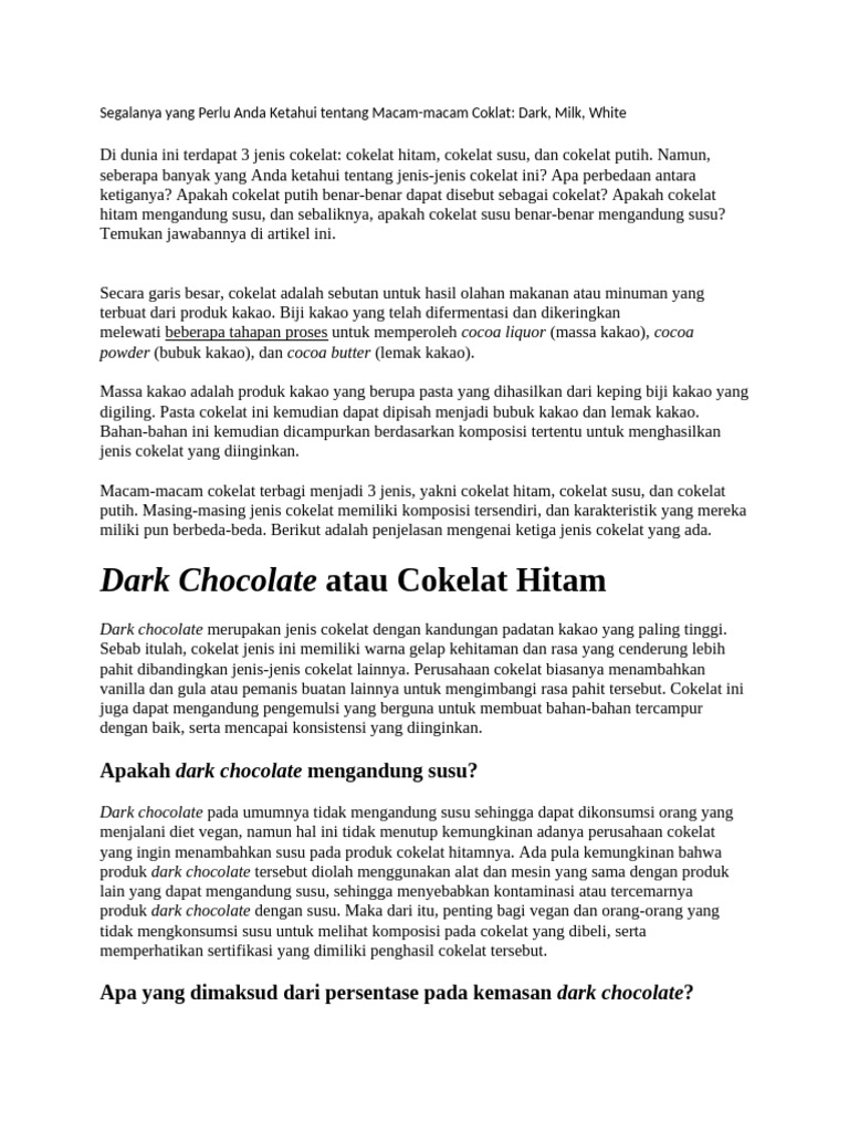 Segalanya Yang Perlu Anda Ketahui Tentang Macam | PDF