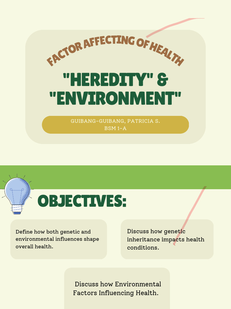 GUIBANG-GUIBANG-heredity, Environment 20250312 063906 0000 | PDF | Genetics | Heredity