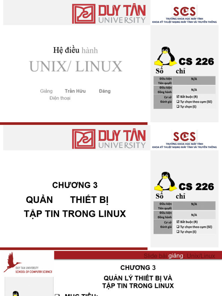 CS 226 - He Dieu Hanh Unix-Linux - 2024 - Slides - 06 | PDF