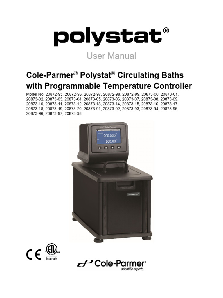 1065y25-man-e-polystat-programmable | PDF | Refrigeration | Thermometer