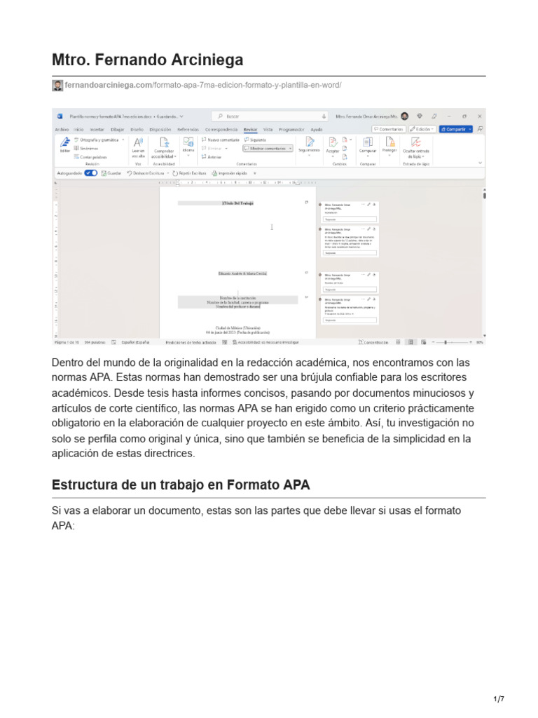 Fernandoarciniega.com-Mtro Fernando Arciniega | PDF | Estilo apa