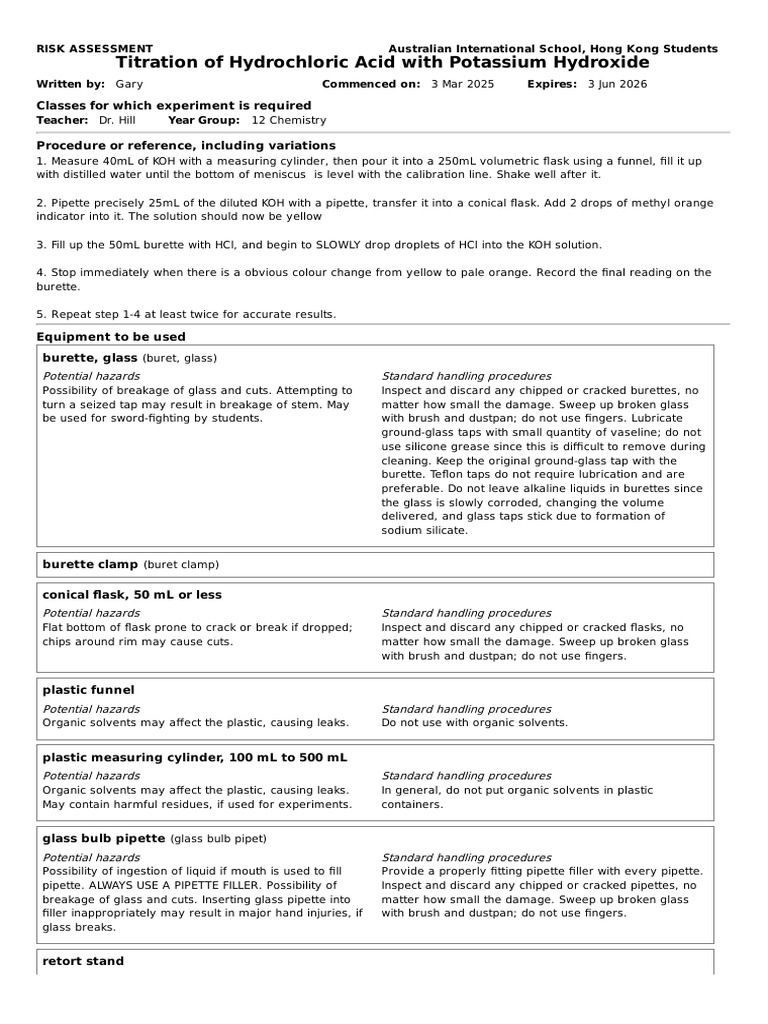 titration-of-hydrochloric-acid-with-potassium-hydroxide | PDF ...