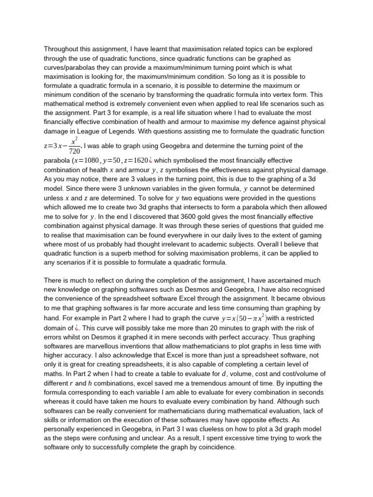 Conclusion Adv Assessment | PDF | Mathematics | Applied Mathematics