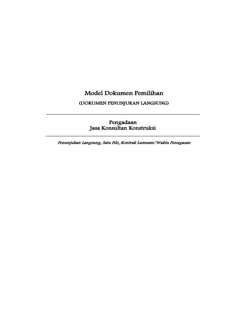 V.30 - MDP Penunjukan Langsung JKK - Dok. Penunjukan Langsung - WordToPdf | PDF