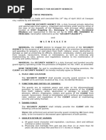 Sample Security Services Agreement | PDF | Security Guard | Employment