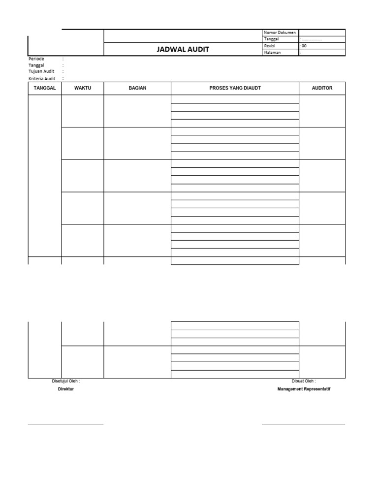 Jadwal Audit | PDF