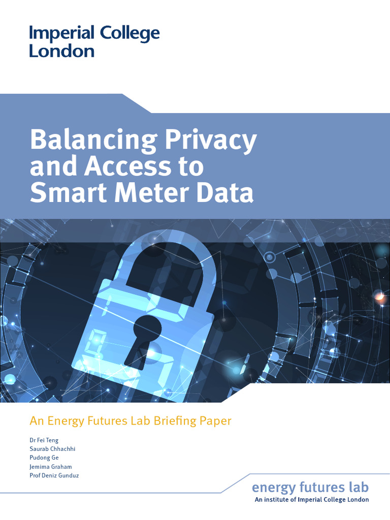 ICL - Balancing Privacy and Access To Smart Meter Data | PDF | Privacy ...