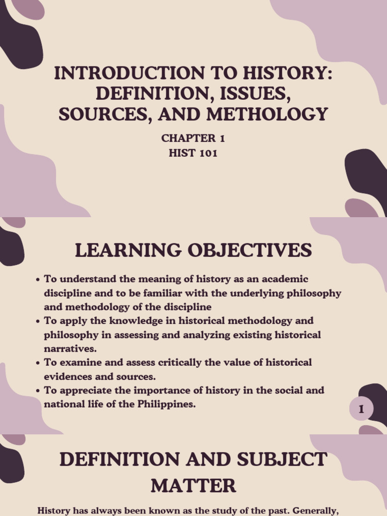 Hist 101 Chap 1 - 20250309 - 113329 - 0000 | PDF | Knowledge | Methodology